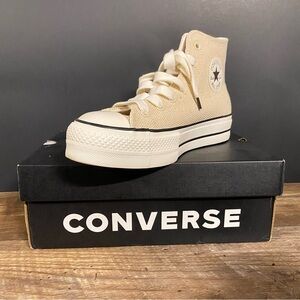 Converse | Shoes | Converse Chuck Taylor Tan Platform High Top Sneakers ...